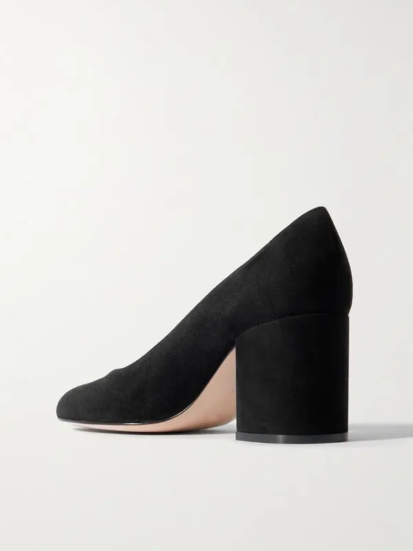 GIANVITO ROSSI Joelle 70 Suede Pumps - Black