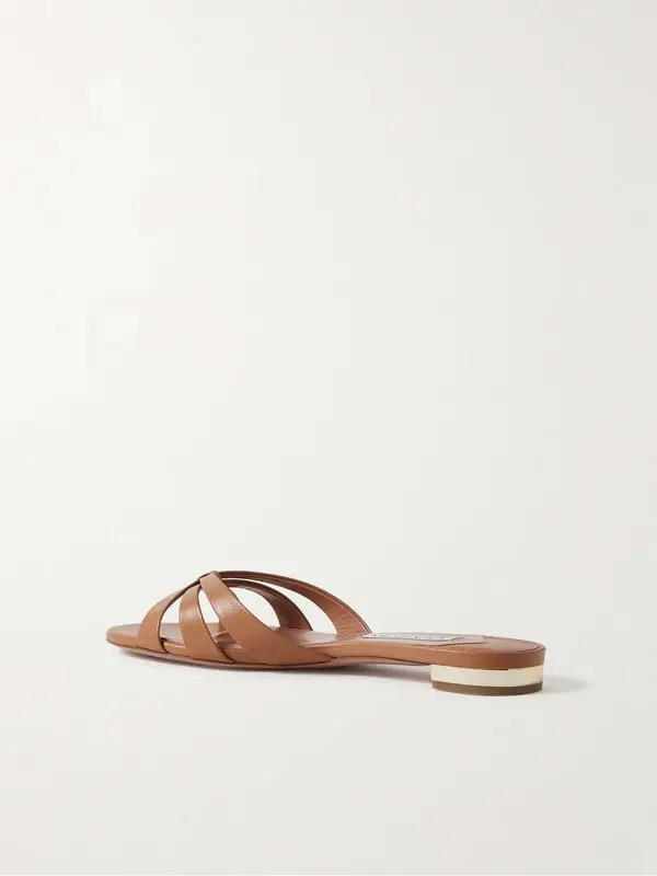 AQUAZZURA Tati Leather Slides