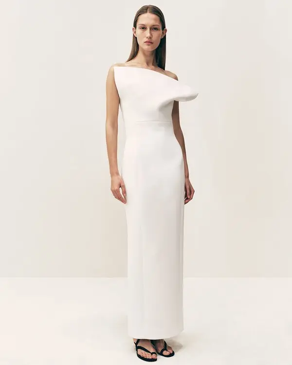 Khaite Cato Dress - Chalk