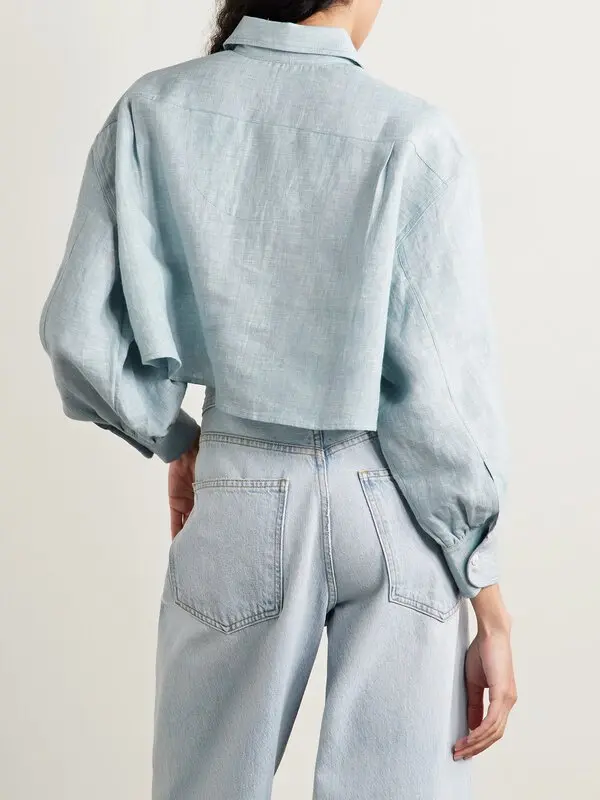Suzie Kondi Cropped Linen Shirt