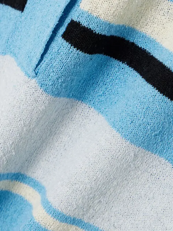Christopher Esber Striped Knitted Polo Shirt