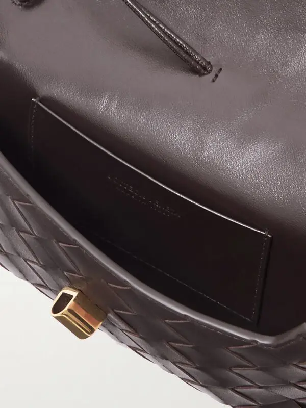 Bottega Veneta Intrecciato Leather Pouch - Brown