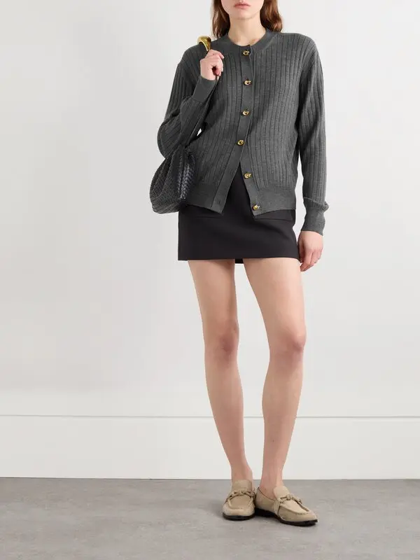 Bottega Veneta Ribbed Wool Cardigan