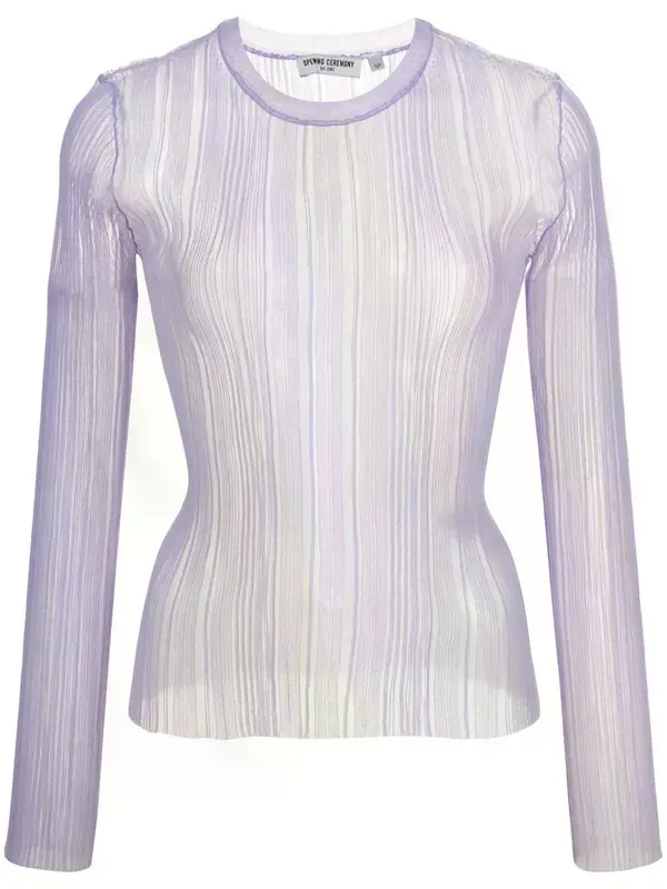 Opening Ceremony Sheer Ribbed Top