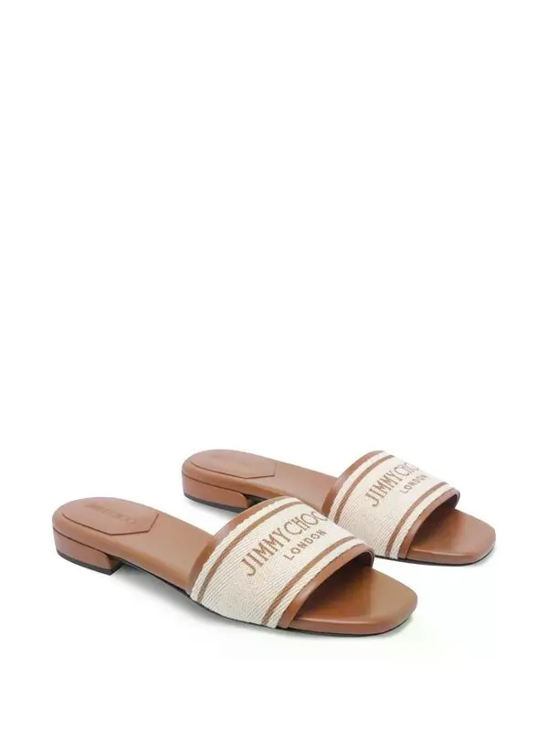 JIMMY CHOO Joa Flat Sandals - Neutrals