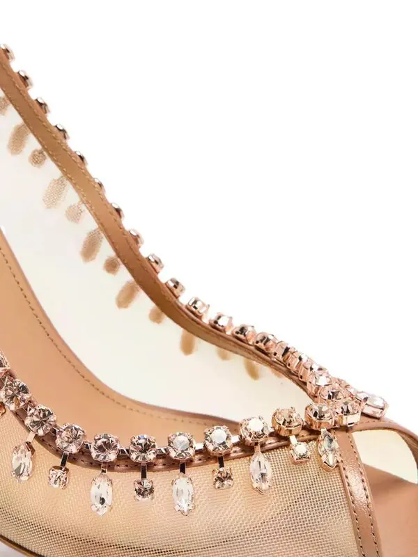AQUAZZURA 105mm Open-toe Slingback Pumps - Neutrals