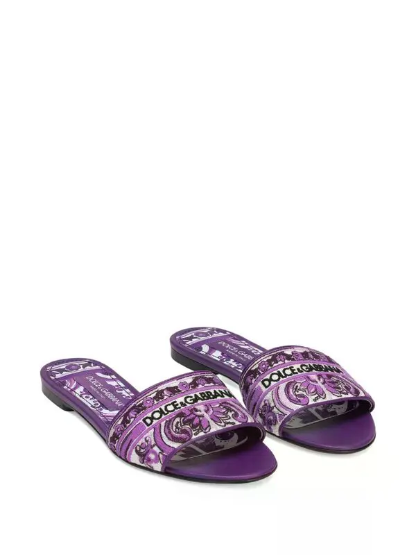 Dolce & Gabbana Majolica-pattern Slides