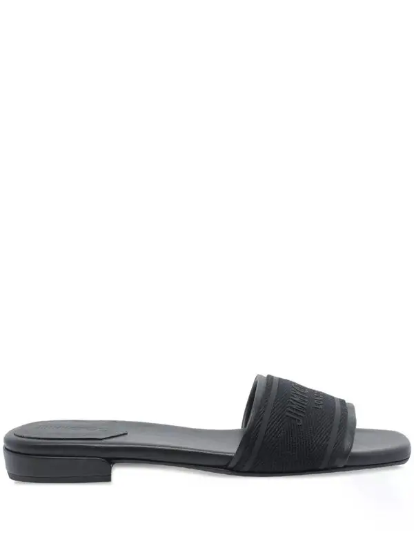 JIMMY CHOO Joa Flat Sandals - Black