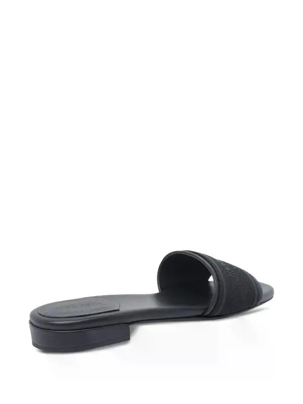 JIMMY CHOO Joa Flat Sandals - Black