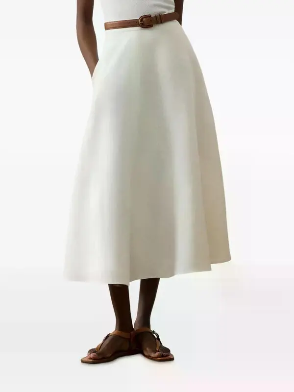 Ralph Lauren Erica Linen A-line Midi Skirt