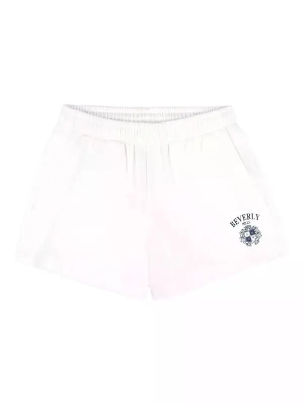 SPORTY & RICH Beverly Hills Crest Shorts - White