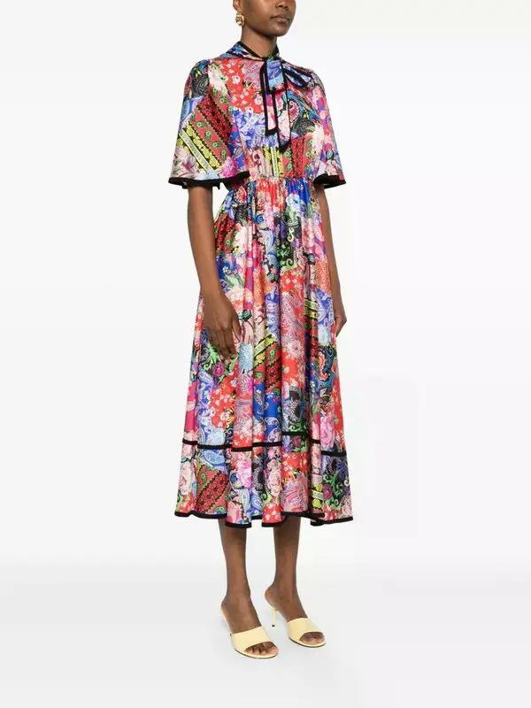 NISSA Paisley-print A-line Dress