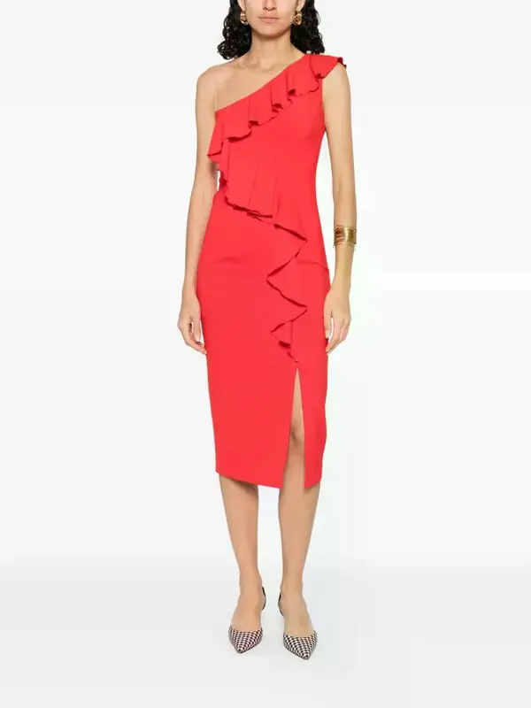 NISSA Ruffled Midi Dress