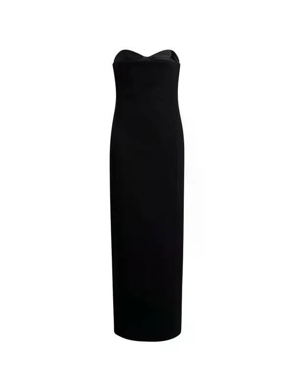 Khaite Strapless Midi Dress - Black