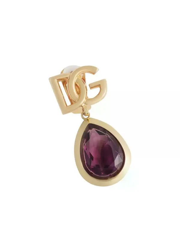 Dolce & Gabbana Logo Clip-on Drop Earrings