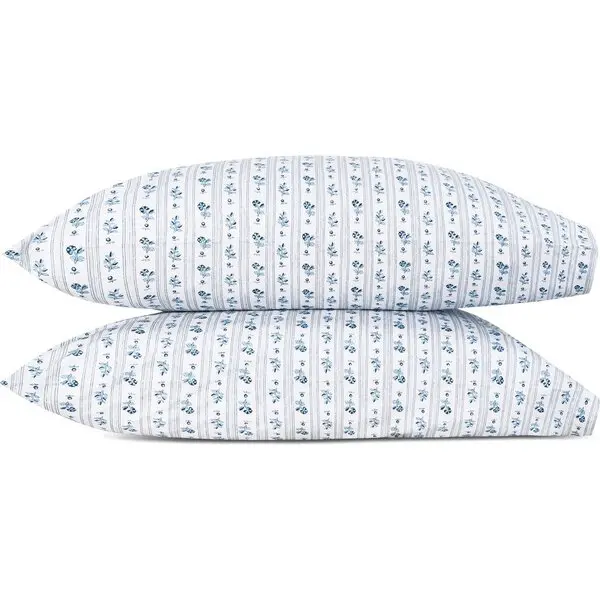 MATOUK Cabanon Stripe Set Of 2 Pillowcases - Blue