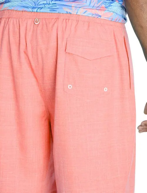 HARBOR BAY BY DXL Crosshatched Swim Trunks