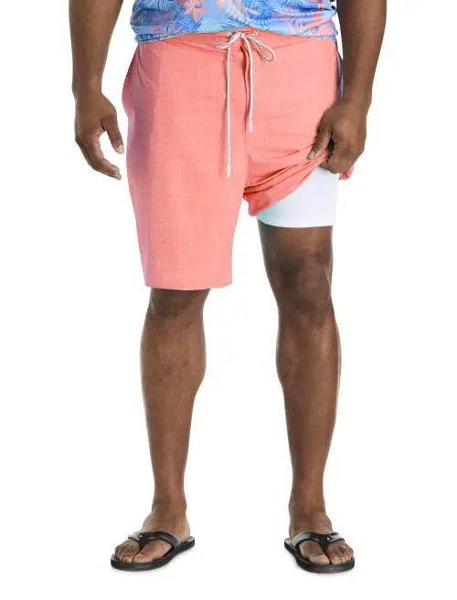 HARBOR BAY BY DXL Crosshatched Swim Trunks