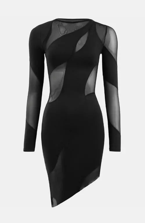 OW Spiral Long Sleeve Dress