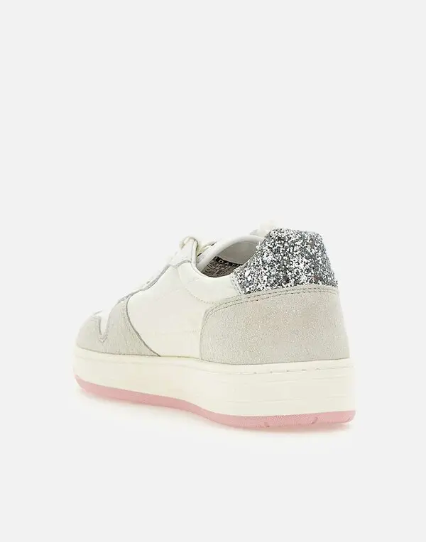 D.A.T.E. Court Shiny Sneakers - White | Editorialist