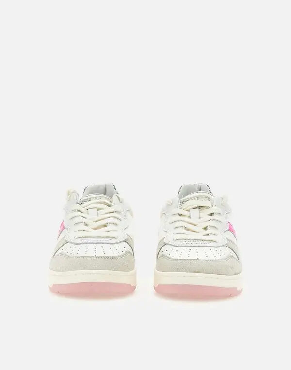 D.A.T.E. Court Shiny Sneakers - White | Editorialist
