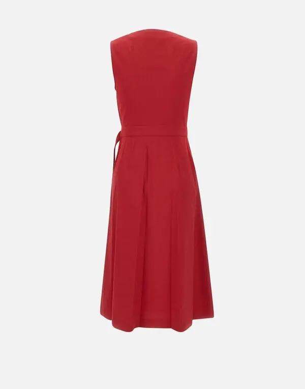 Theory A-Line Wrap Dress In Red - 16% Off | Editorialist
