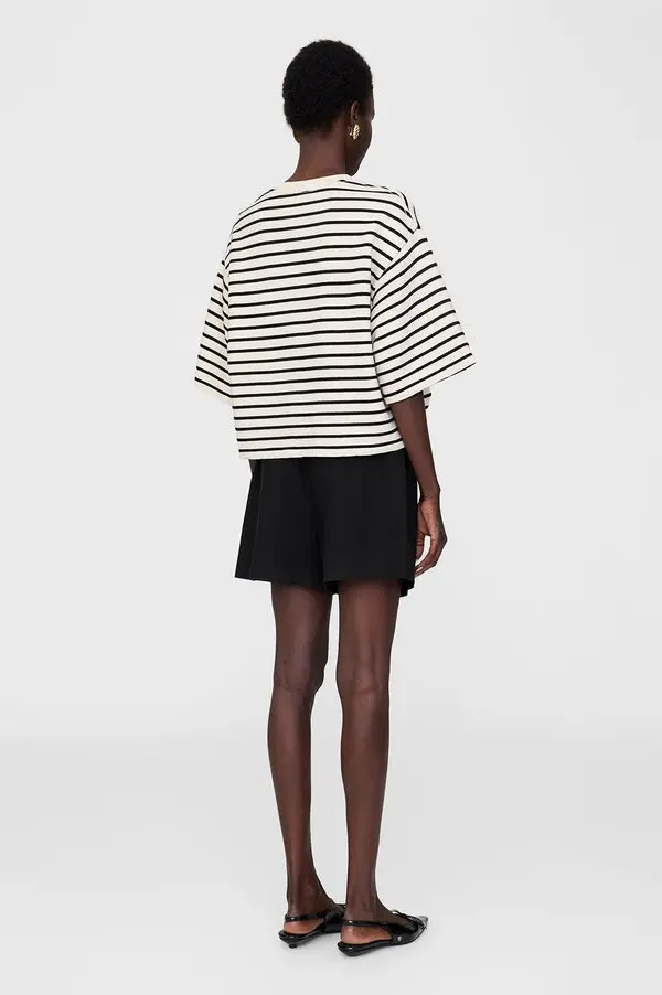 ANINE BING Trent Leather Blend Shorts - Black