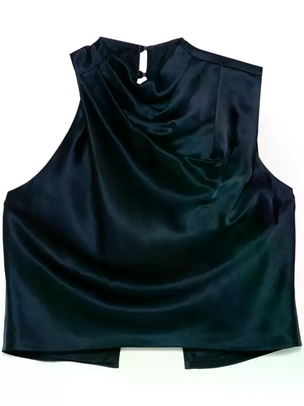 Michelle Mason Open-back Draped Top - Blue