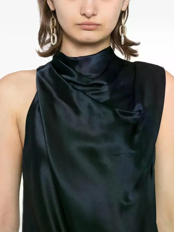 Michelle Mason Open-back Draped Top - Blue