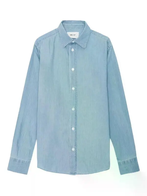 Nn07 Lightweight Denim Shirt - Blue