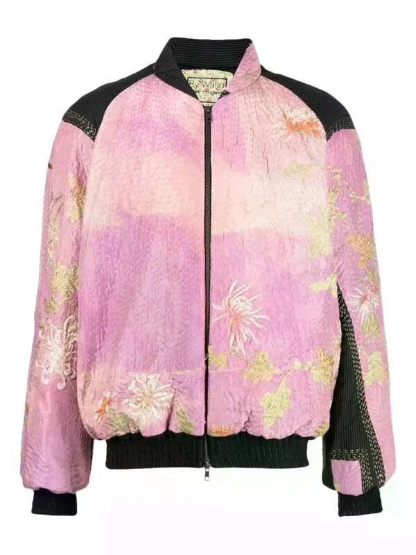 By Walid Floral-embroidered Bomber Jacket