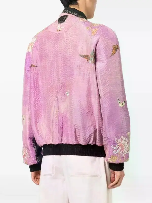 By Walid Floral-embroidered Bomber Jacket