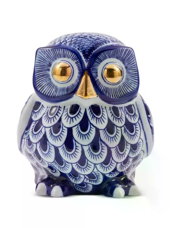 POLSPOTTEN Owl Ceramic Money Box - Blue