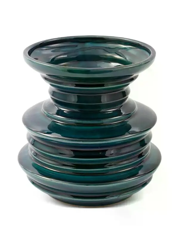 POLSPOTTEN Stacked Plates Vase - Green
