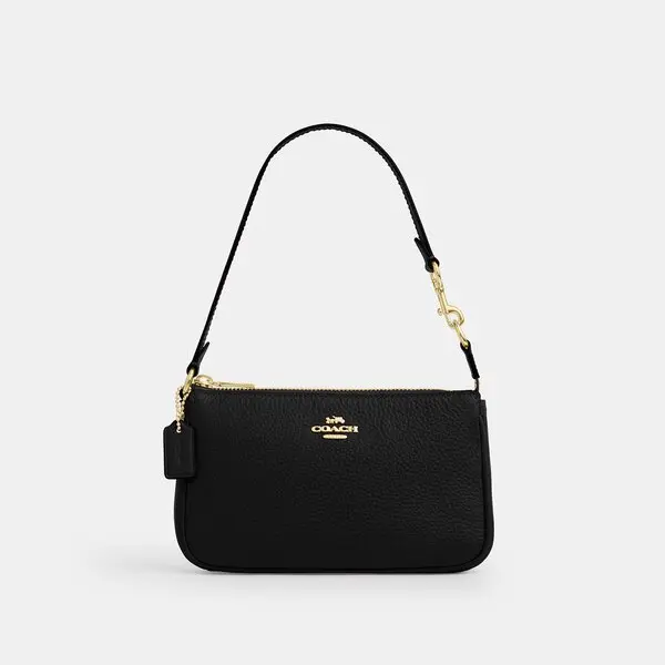 COACH OUTLET Coach Nolita 19 Crocodile-embossed Leather Handbag - Gold/black