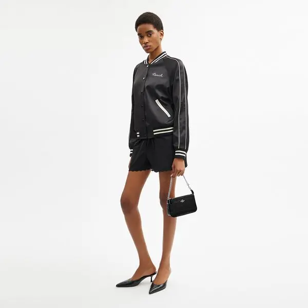 COACH OUTLET Nolita 19 Crocodile-embossed Leather Handbag - Silver/black