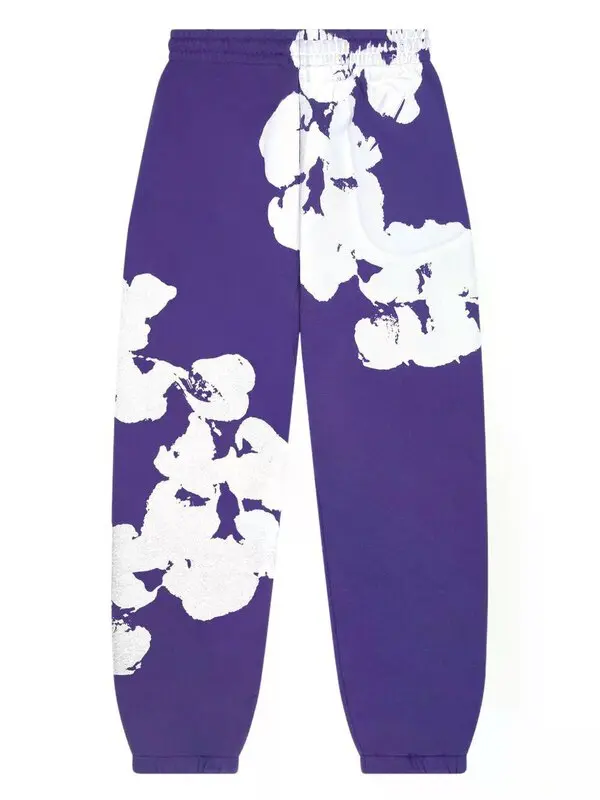 DENIM TEARS Big Cotton Wreath Track Pants - Purple