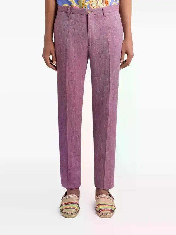 Etro Slub Linen Trousers