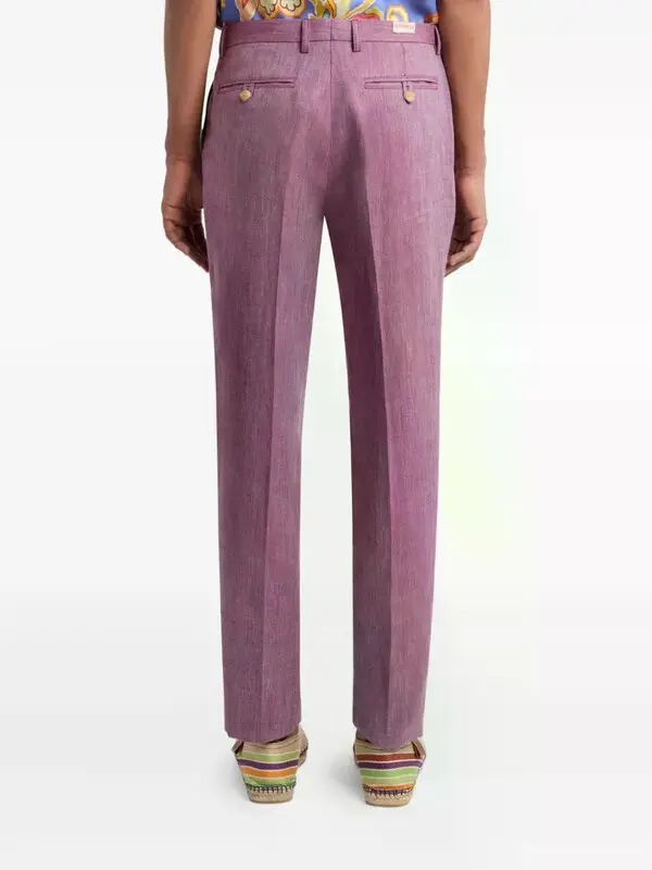 Etro Slub Linen Trousers