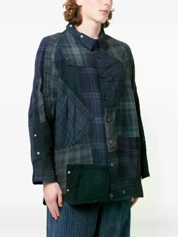 By Walid Patchwork Button-up Shirt
