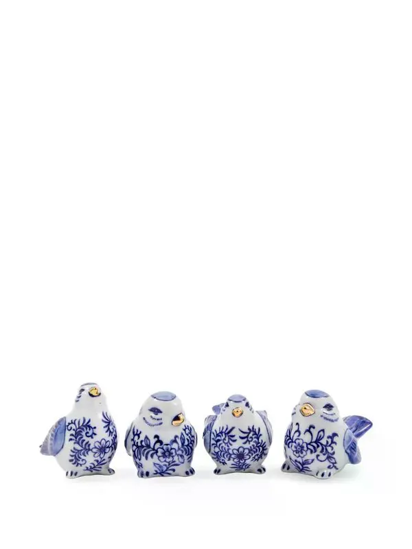 POLSPOTTEN Bird Family Figurines - Blue