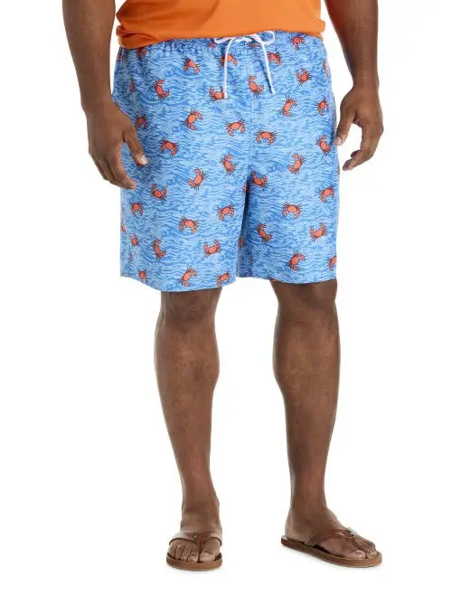 HARBOR BAY BY DXL Printed Swim Trunks - Blue Multi