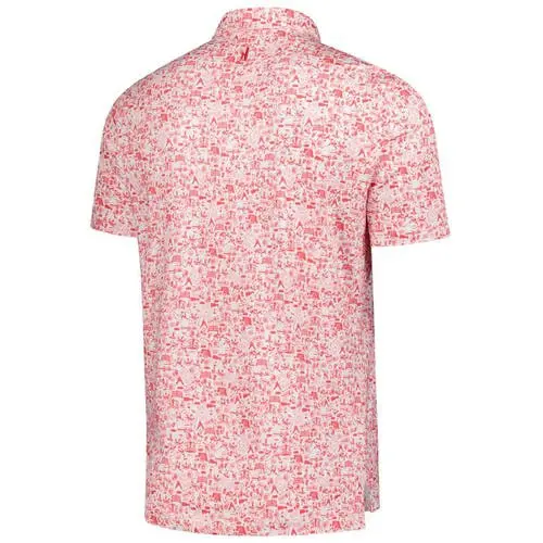 Johnnie-o White Detroit Wings Slapshot Polo - Red