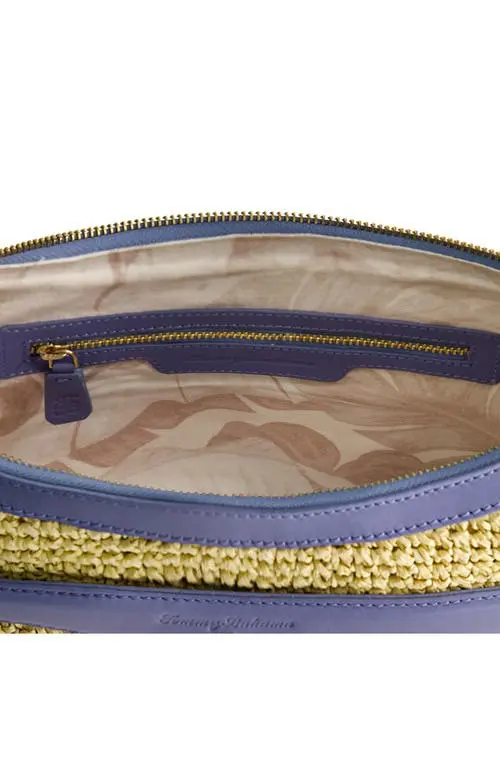 Tommy Bahama Soft Straw Zip-top Hobo