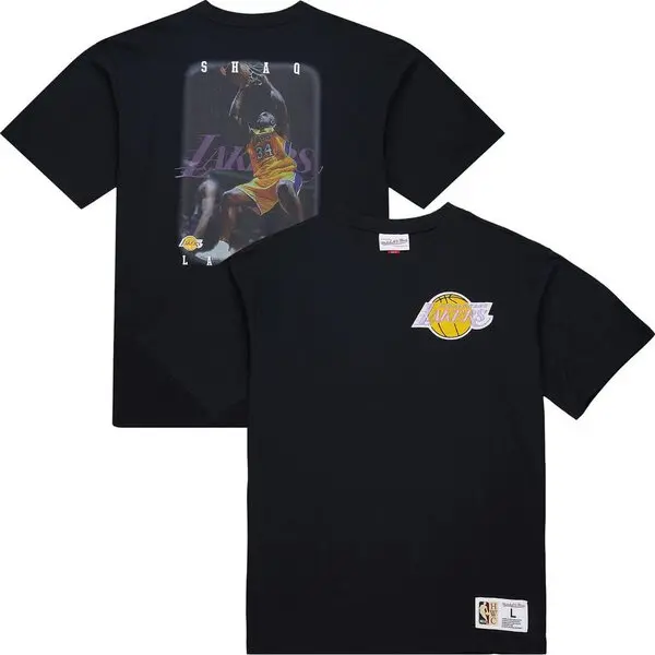 Mitchell & Ness Shaquille O'neal Los Angeles Lakers Hardwood Classics Nba Legends T-shirt - Black