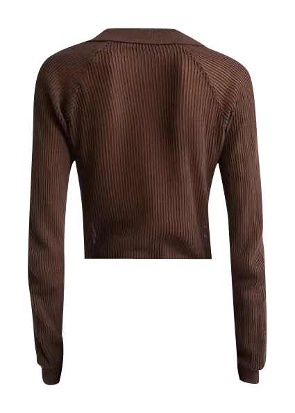 Paloma Wool Dandy Open Stitch Long Sleeve Polo