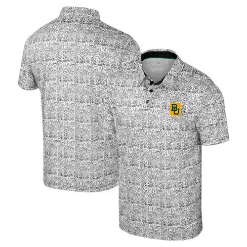 COLOSSEUM Baylor Bears It's Time! Allover Print Polo