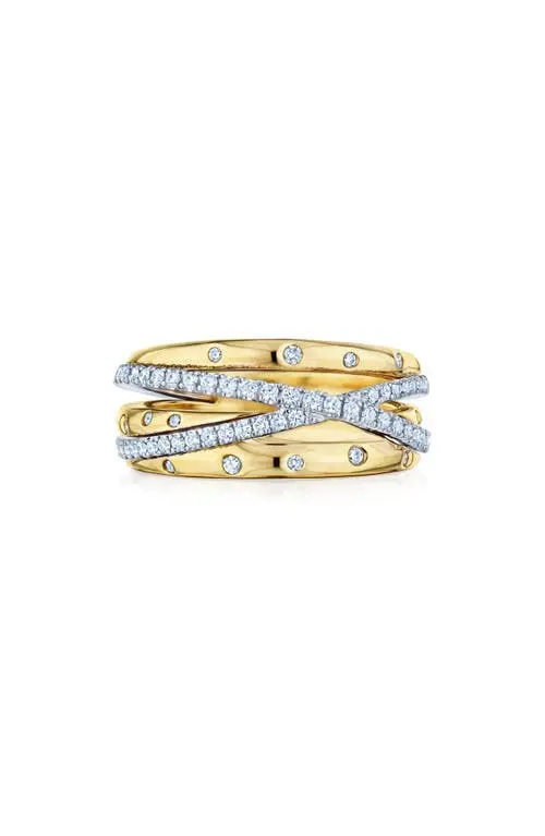 Kwiat Orbit Crossover Diamond Ring - Yellow / White