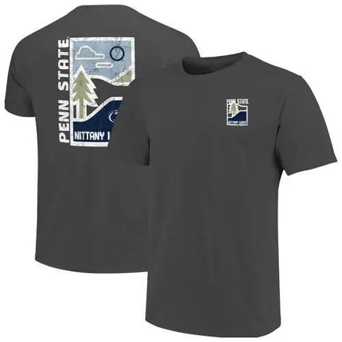 IMAGE ONE Penn State Nittany Lions Comfort Colors Minimal Vista Distressed Graphics T-shirt - Graphite