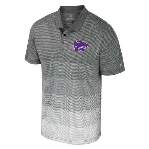 COLOSSEUM Kansas State Wildcats Striped Mesh Polo